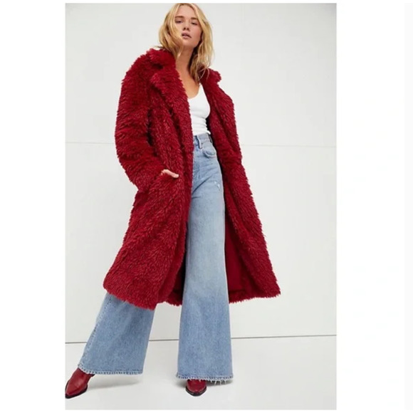 Free People | Jackets & Coats | Free People Evys Faux Fur Coat Jacket ...